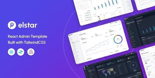 Elstar Nulled V1 1 4 React Tailwind Admin Template Free Download 